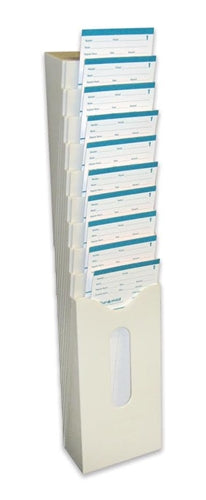 10-Slot Adjustable Employee Card Rack – Time Card Holder for Workplace ...