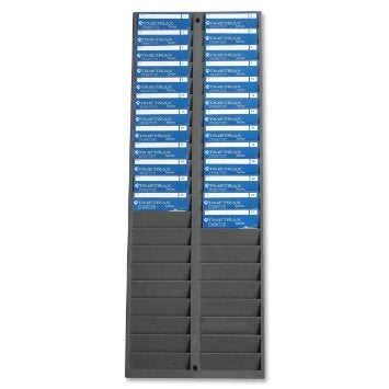 40-Slot Pyramid Employee Badge and Card Rack – Durable Workplace Organ ...