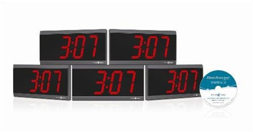 IP Clock Bundle – 5 POE Network Synchronized Digital Clocks ...