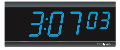 Wireless 2.5" Digital Sync Clock (915MHz) – 6-Digit Blue LED, 120V, Ac ...