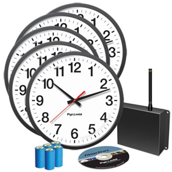 Wireless Clock System Bundle – 5 Clocks with 13" Analog Faces ...
